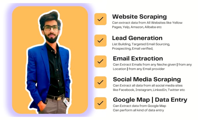 Be your data scraper, email extraction by Usubhani6 | Fiverr Be your data scraper, email extraction by Usubhani6 | Fiverr