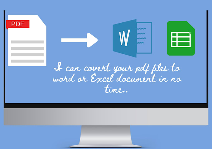 Convert pdf files to ms word or excel in short time by Rohaaslam | Fiverr