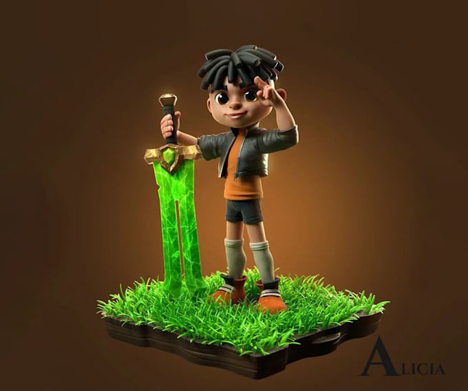 Create 3d cartoon character for game, animation, asset by Alicia ...