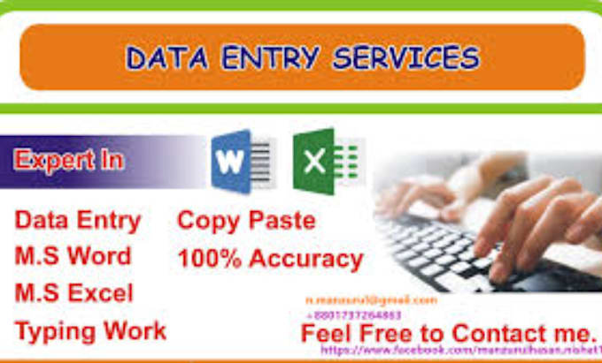 Do any type of data entry work by Webdelvelopment | Fiverr