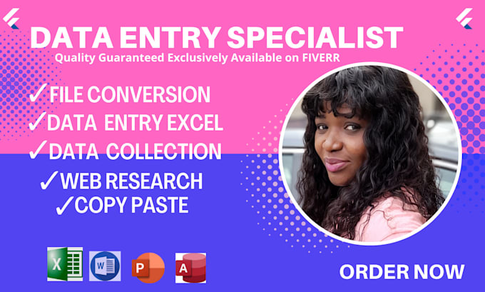Be your efficient data entry and data collection specialist by Ochuko227 | Fiverr