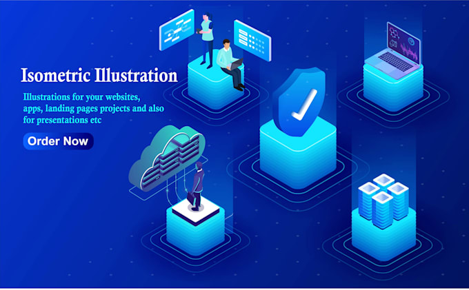 Create flat and isometric infographic illustrations for the website by ...
