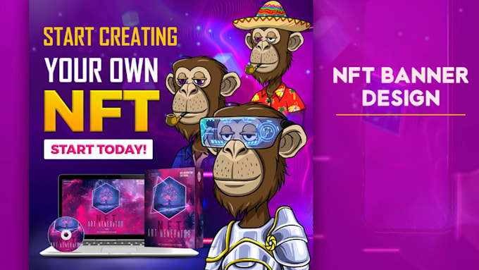 Design nft banner, twitter banner and opensea header by Hamzadasilva ...