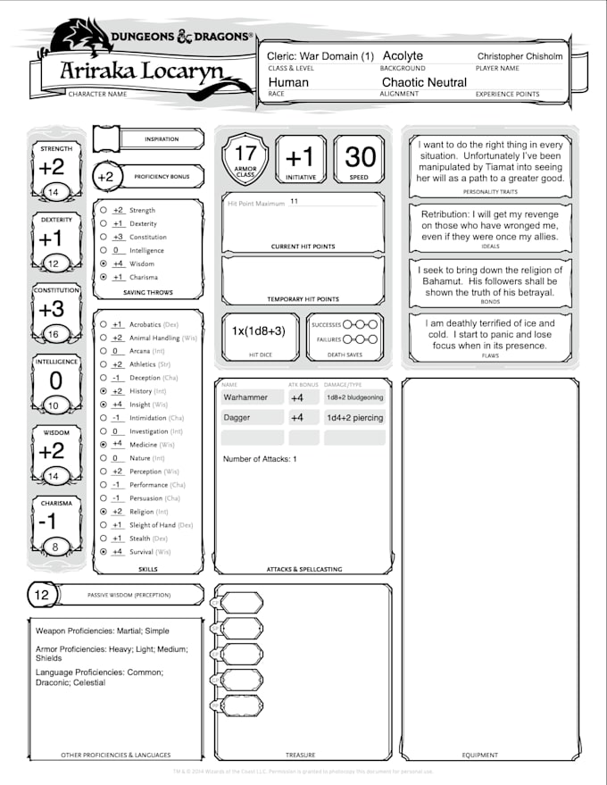 Help you make the perfect dnd character by Thepopcornpunk | Fiverr