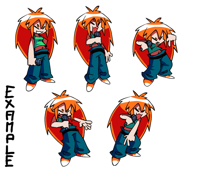 Make a fnf sprite of your character by Itsburger | Fiverr
