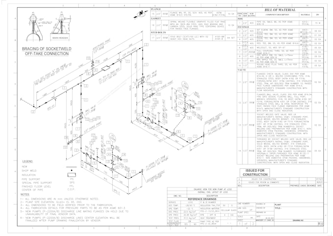 Do piping iso layout and structure at autocad by Faisal527 | Fiverr