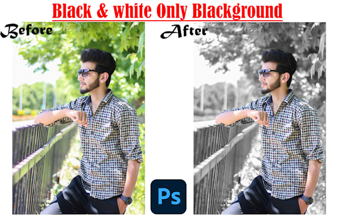 Color to black and white only image background by Hirushaonline | Fiverr