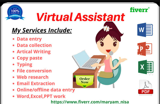 Data entry for virtual assistant by Sobia805 | Fiverr