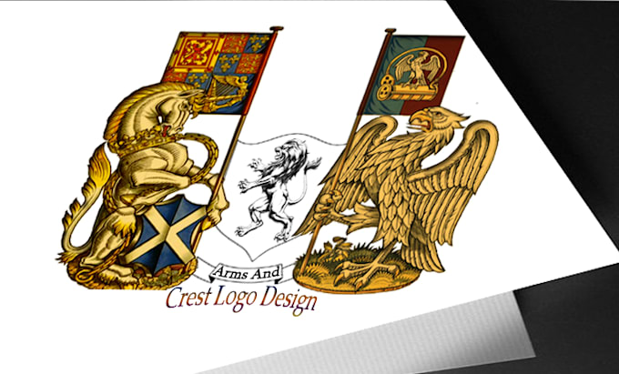 Design heraldic crest coat of arms, family crest logo by Sloadiamjersat | Fiverr
