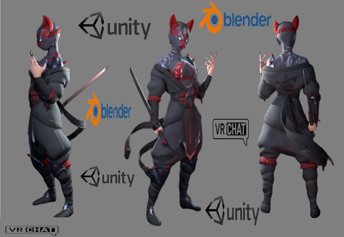 Create custom vr chat avatar, vtube model, 3d vrchat avatar for vroid ...