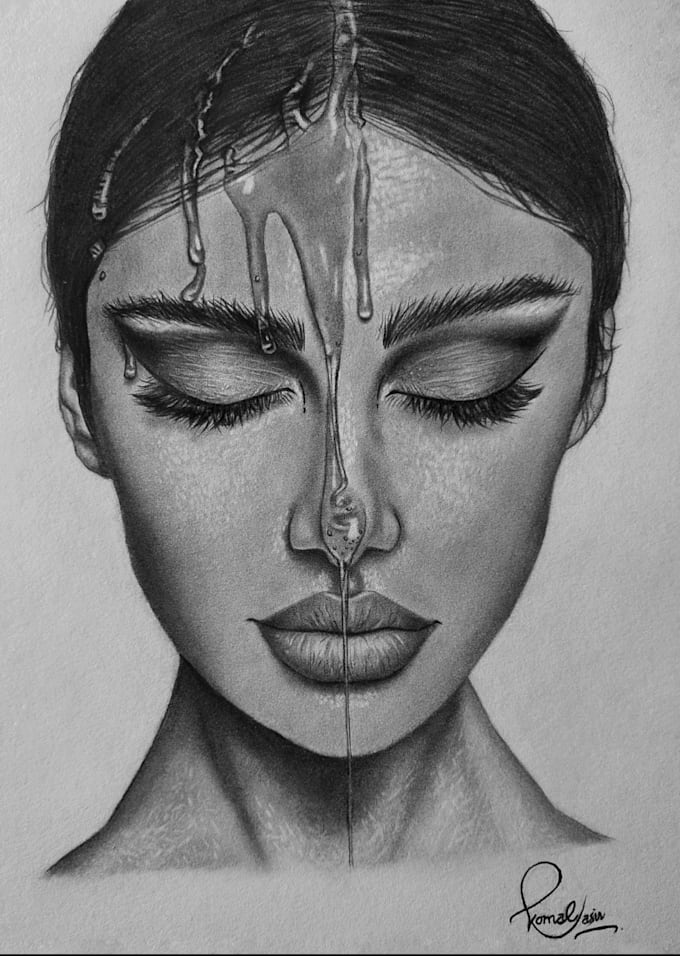 Do pencil realistic sketches by Komalarts107 | Fiverr