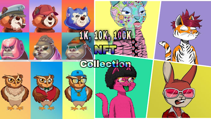 Great a unique 2d nft art collection 1k, 10k, 100k by Lusyo_ds | Fiverr