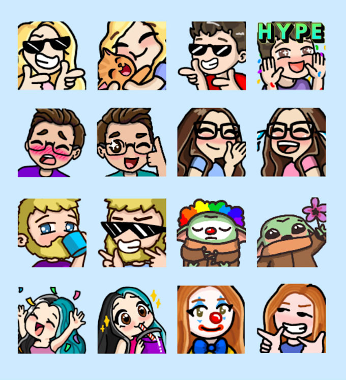 Make you custom twitch emotes by Fear_emilio | Fiverr