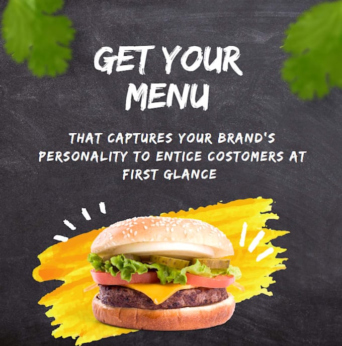 Design a unique and outstanding menu by Fiverrmiaferret | Fiverr
