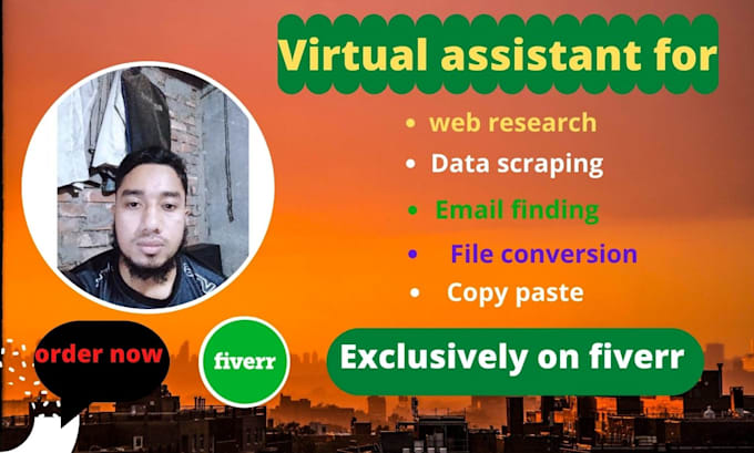 Be your virtual assistant for web research, data mining by Amdadul852 | Fiverr