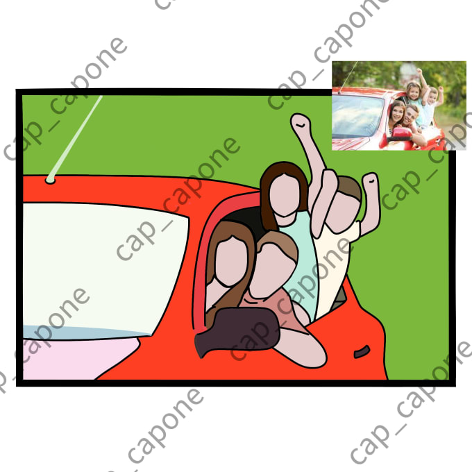 Turn photos into cartoons of families, boyfriends or children making ... Turn photos into cartoons of families, boyfriends or children making ...
