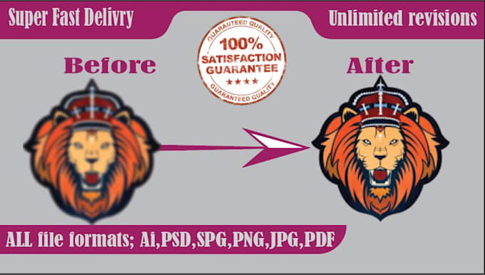 Redesign, fix, edit, revamp, modify, redraw, vectorize logo by ...