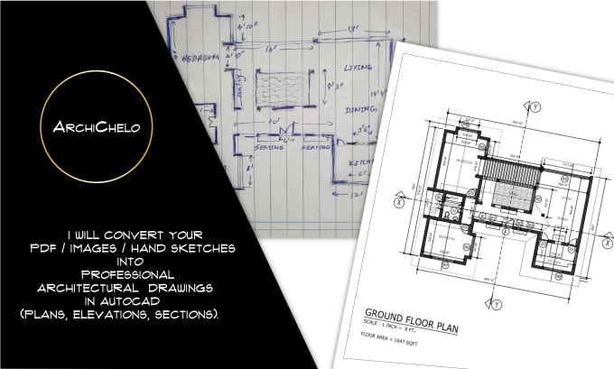 Convert your sketches, pdfs, images into architectural 2d drawings in ... Convert your sketches, pdfs, images into architectural 2d drawings in ...
