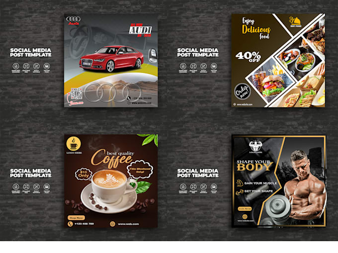 Design creative social media post by Huzaifa_jawed09 | Fiverr