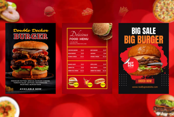Design high quality food menu, restaurant menu and food flyer design by ...