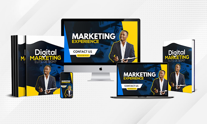 Design 3d digital product mockup, course mockup, ecover bundle, 3dbox ...