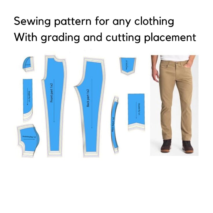 Make any sewing pattern pattern making grading by Mhmdidrissi | Fiverr