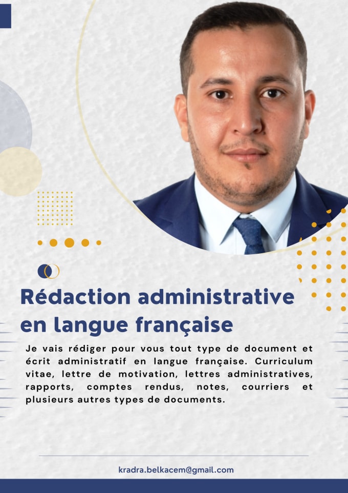 Write for you any type of formal letters in french by Kacemsys | Fiverr