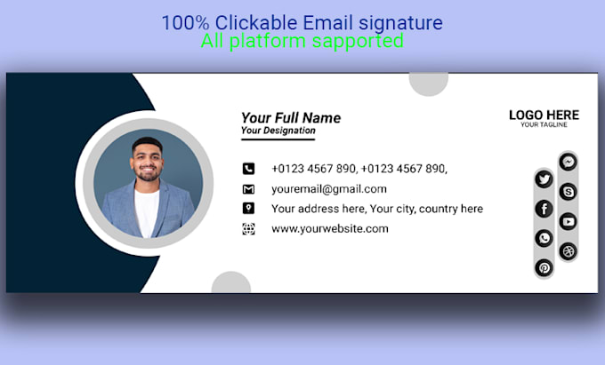 Make html clickable email signature perfectly by Delowar_hosainn | Fiverr