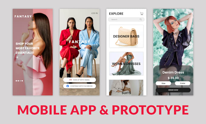 Create mobile app ui and prototype by Khan_zoya | Fiverr