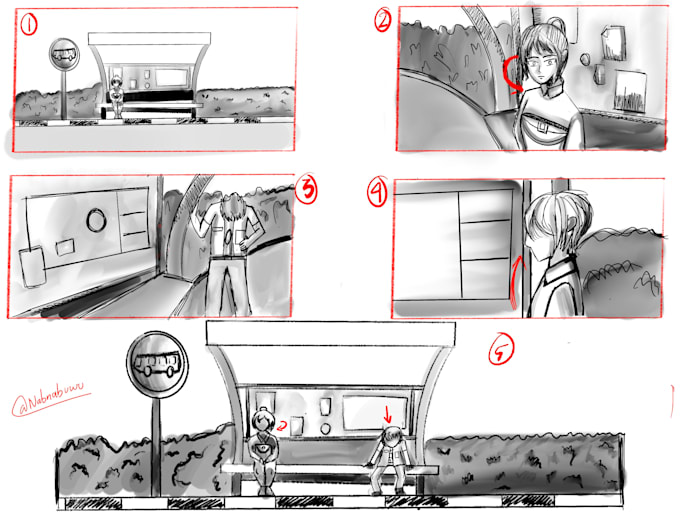 Do the simple storyboard by Nabnabuwu_ | Fiverr