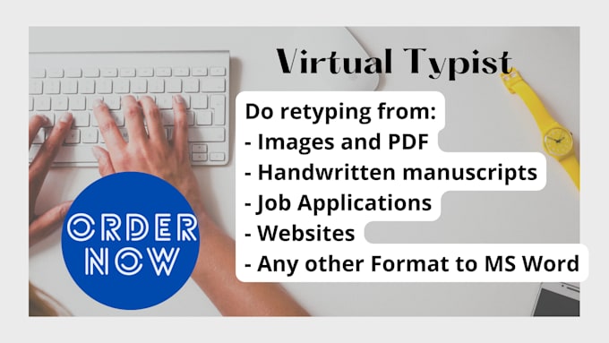 Do a professional typing job, retype scanned documents to ms word, pdf ...