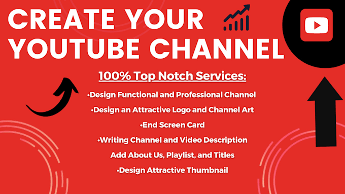 Create, set up, and design a youtube channel by Cartergg | Fiverr