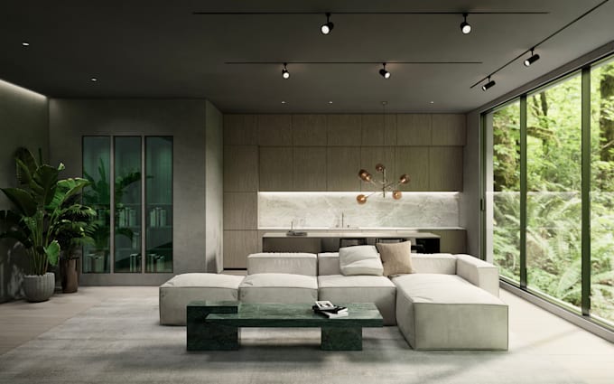 3d and 2d interior design your space by Tiffchk | Fiverr