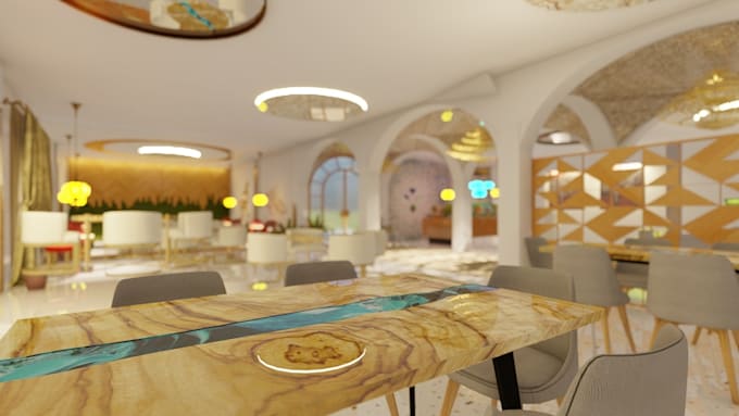 Design your restaurant with a welcoming ambience by Rzinteriors | Fiverr