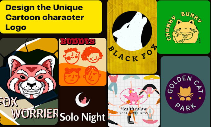 Do design the unique cartoon character logo by Fayaskb | Fiverr