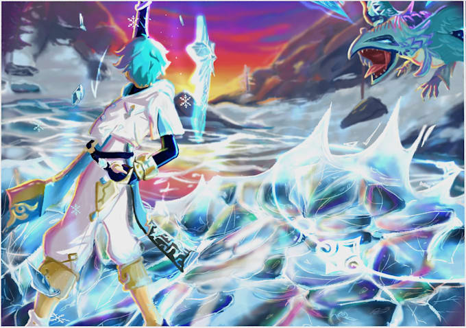 Do splash art of your desired ones by Vuppss | Fiverr