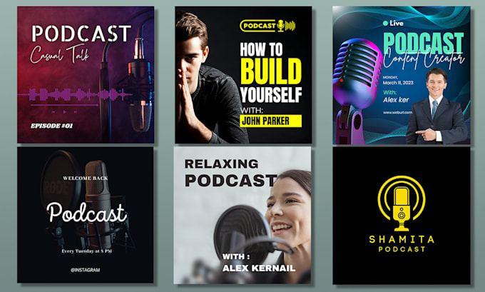 Do professional eye catching unique podcast cover art by Nadia_gallery ...