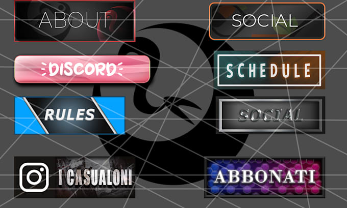 Create panels for your twitch channel by Kurayamiit | Fiverr