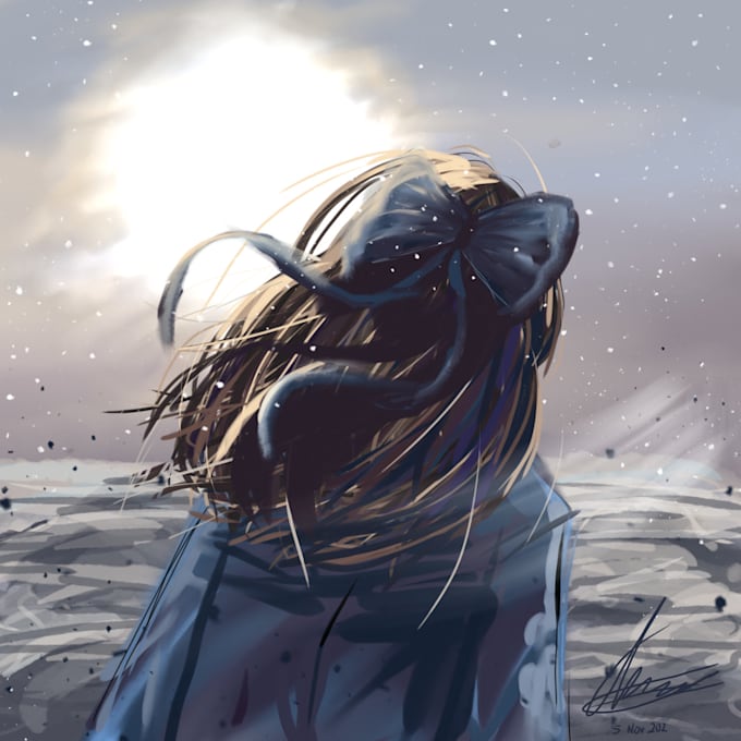 Draw anime inspired digital painting art by Himehiko | Fiverr