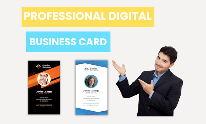 Design a professional digital business card by Danish3429 | Fiverr