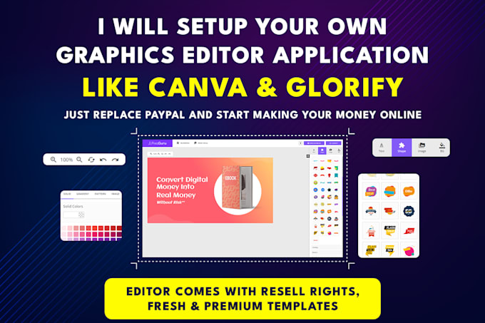 Setup your own graphics editor application like canva by Pixelnx | Fiverr