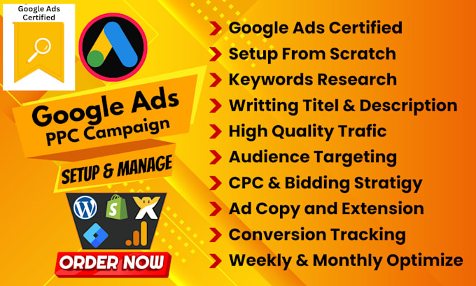 Setup and manage google ads adwords ppc campaign and search campaign optimize by Tosikul_ads_pro ...