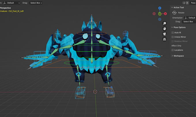 Rig your 3d character in blender by Alihamdani962 | Fiverr