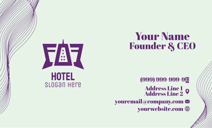 Professional hotel business card design by Bendref27 | Fiverr