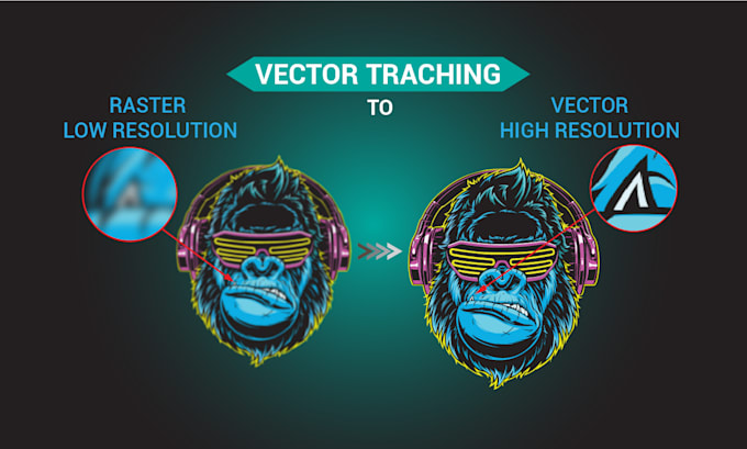 Vector tracing vectorize logo raster to vector image to vector by ...