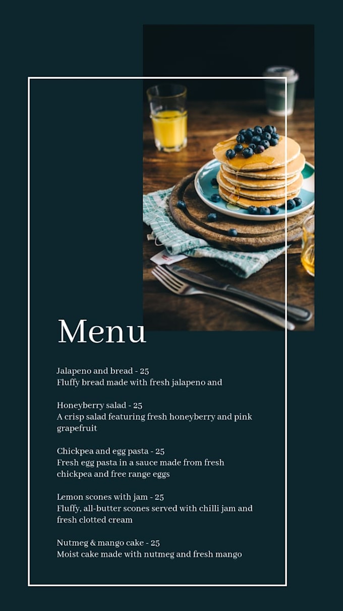 Design impressive, food, poster, banner, menu card for restaurant by ...