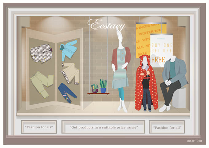 Creative and trendy shopfront, window graphics, storefront by ...