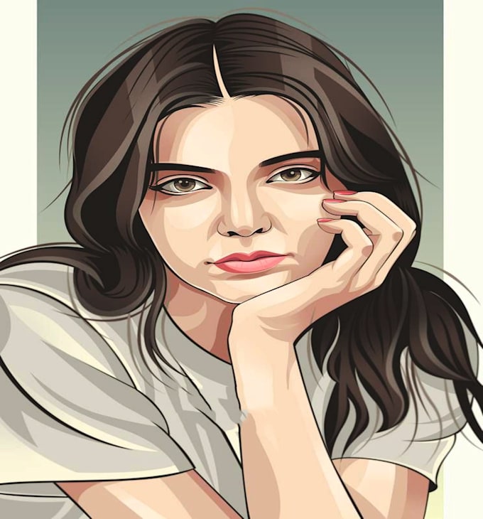Draw your portrait into vector art by Soave7caccavale | Fiverr
