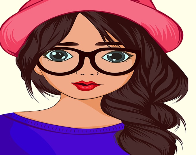 Draw cartoon vector art portrait for your profile picture by ...