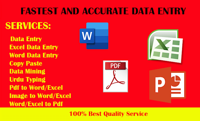 Do fastest data entry, image conversion, and pdf conversion by Sufyan ...
